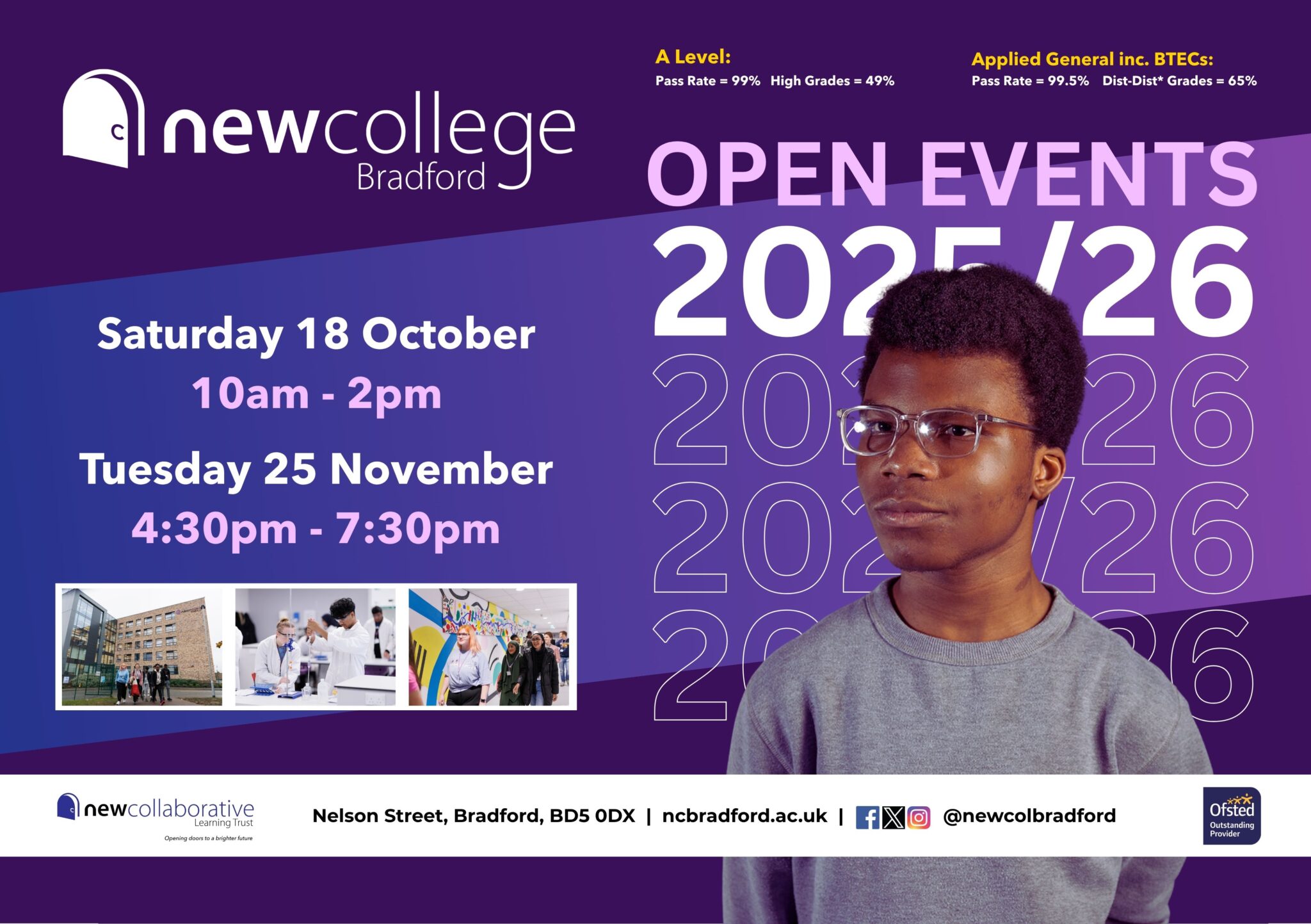 Open Saturday – 18th October 2025 : New College Bradford